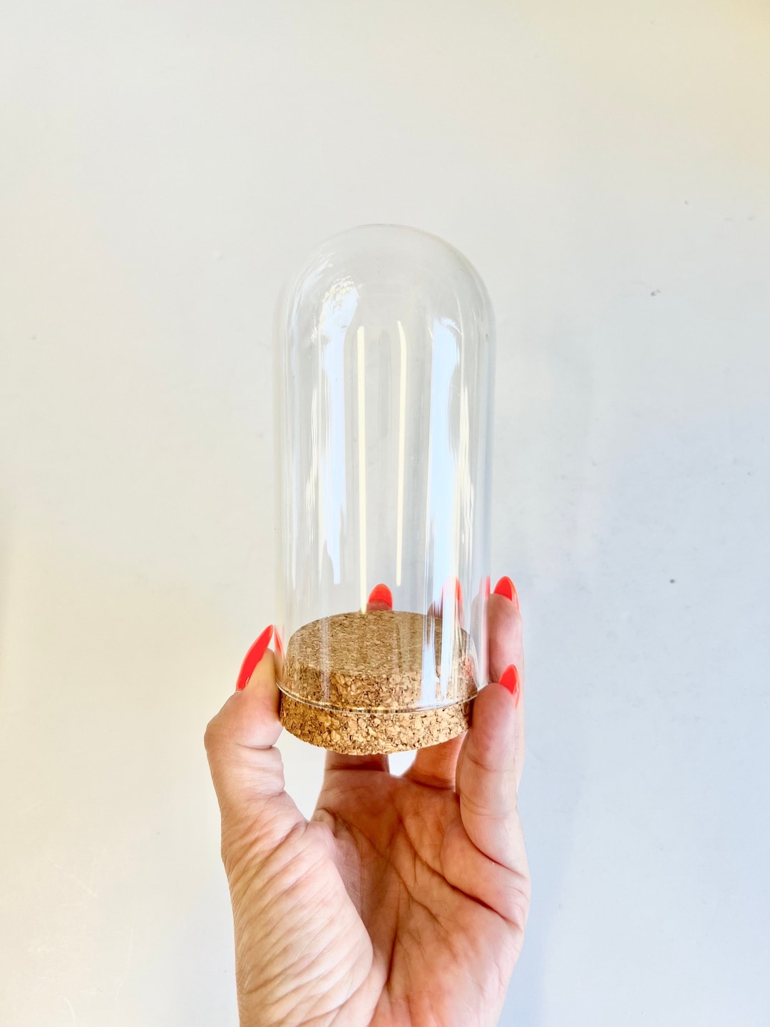 Big Dome Glass Jar, 60x120mm, Dome Jar, Cloche Dome, Cork, Glass Jar ...