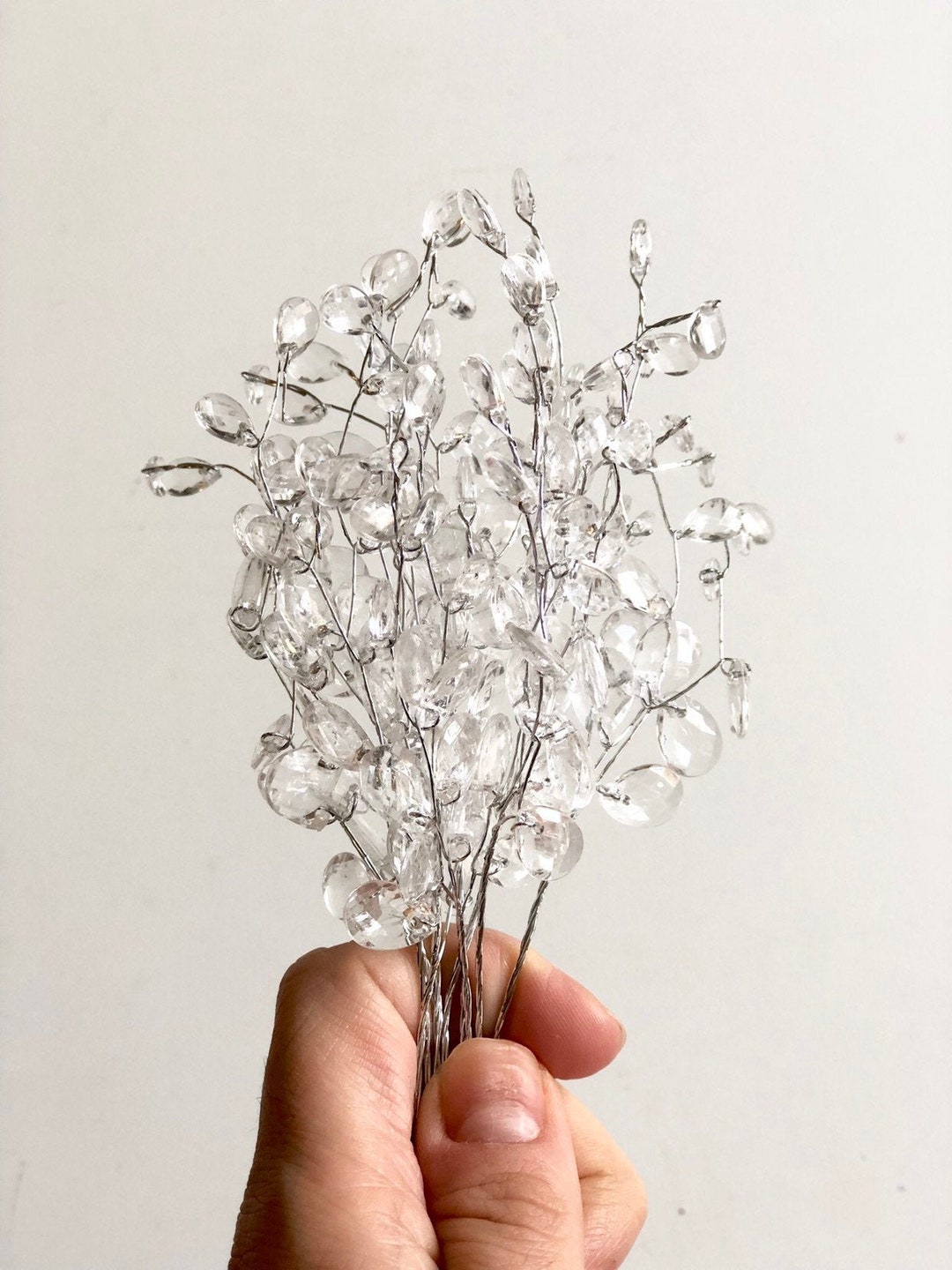 Acrylic Spray Branch, Acrylic Bead Spray With Wire Stem,plastic Branch ...