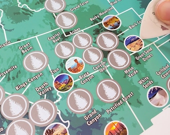 National Parks Scratch-off Map | Bucket List Travel Poster | Gift for ...