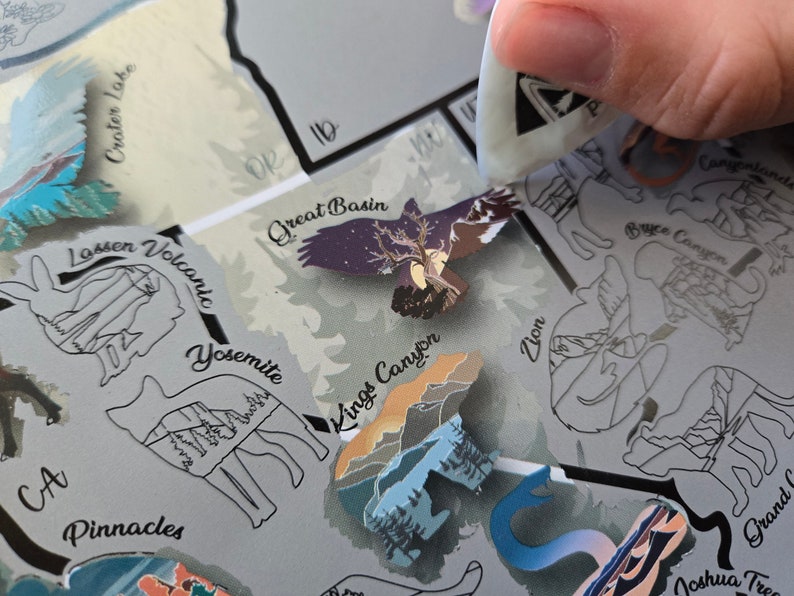 National Park Scratch off Map: US Travel Tracker Poster, Bucket List ...