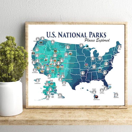 Scratch off Cards Bucket List us National - Etsy