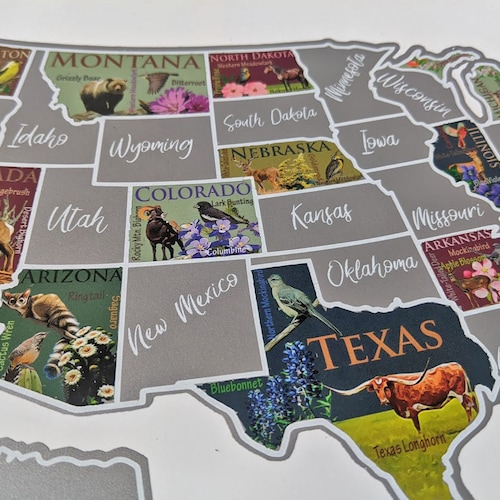 Scratch off Travel Map United States Travel Map Travel - Etsy