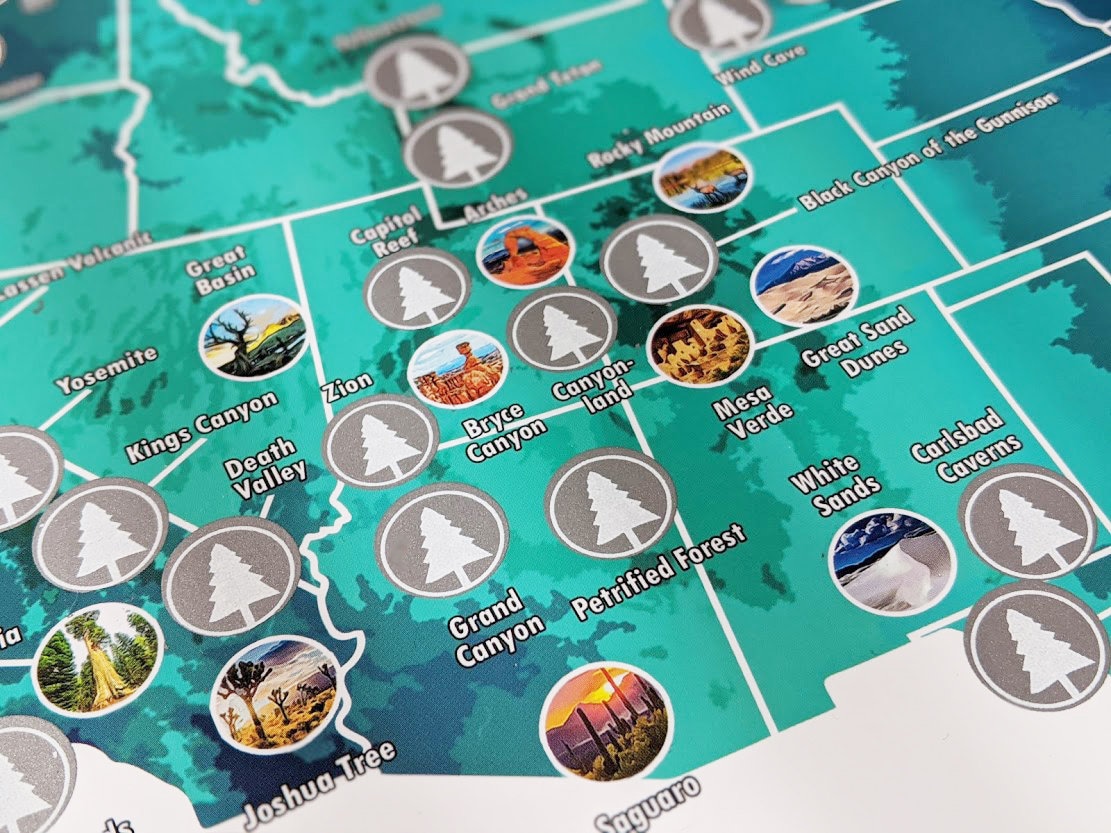 National Parks Scratch off Map: US Travel Tracker, Camper Size (8x10 ...