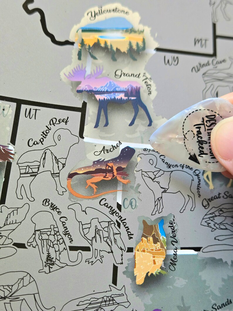 National Park Scratch off Map: US Travel Tracker Poster, Bucket List ...