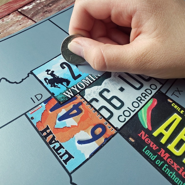 License Plate Map - Etsy