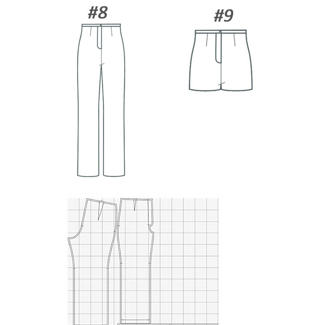 Basic Sewing Pattern for Dress Shirt Skirt Shorts V-neck - Etsy Canada