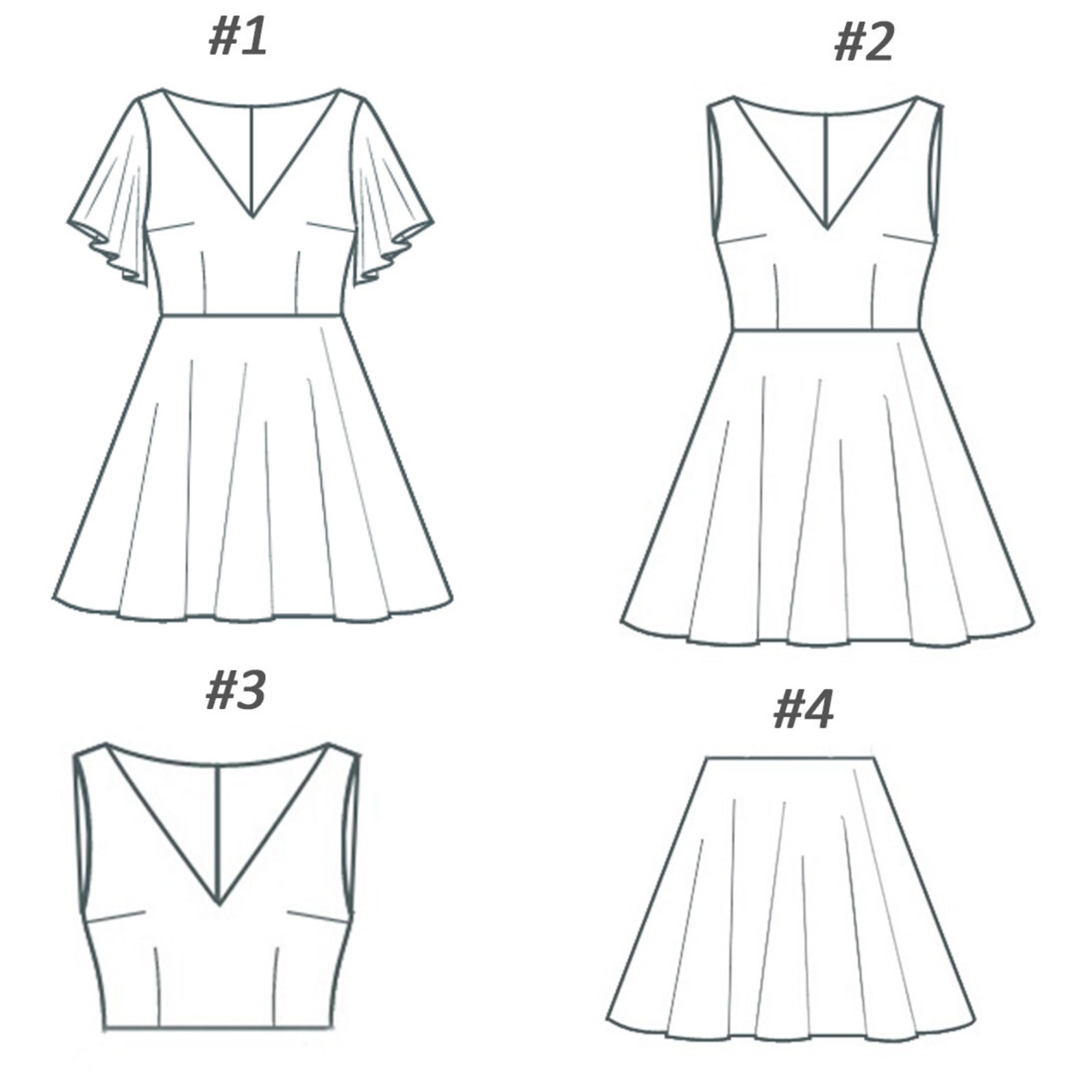 Flowy V-neck Summer Dress With Sleeves Sewing Pattern for Women. Pdf ...
