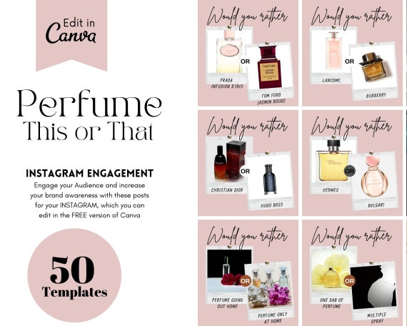 50 Perfume This or That Instagram Template Perfume Social - Etsy
