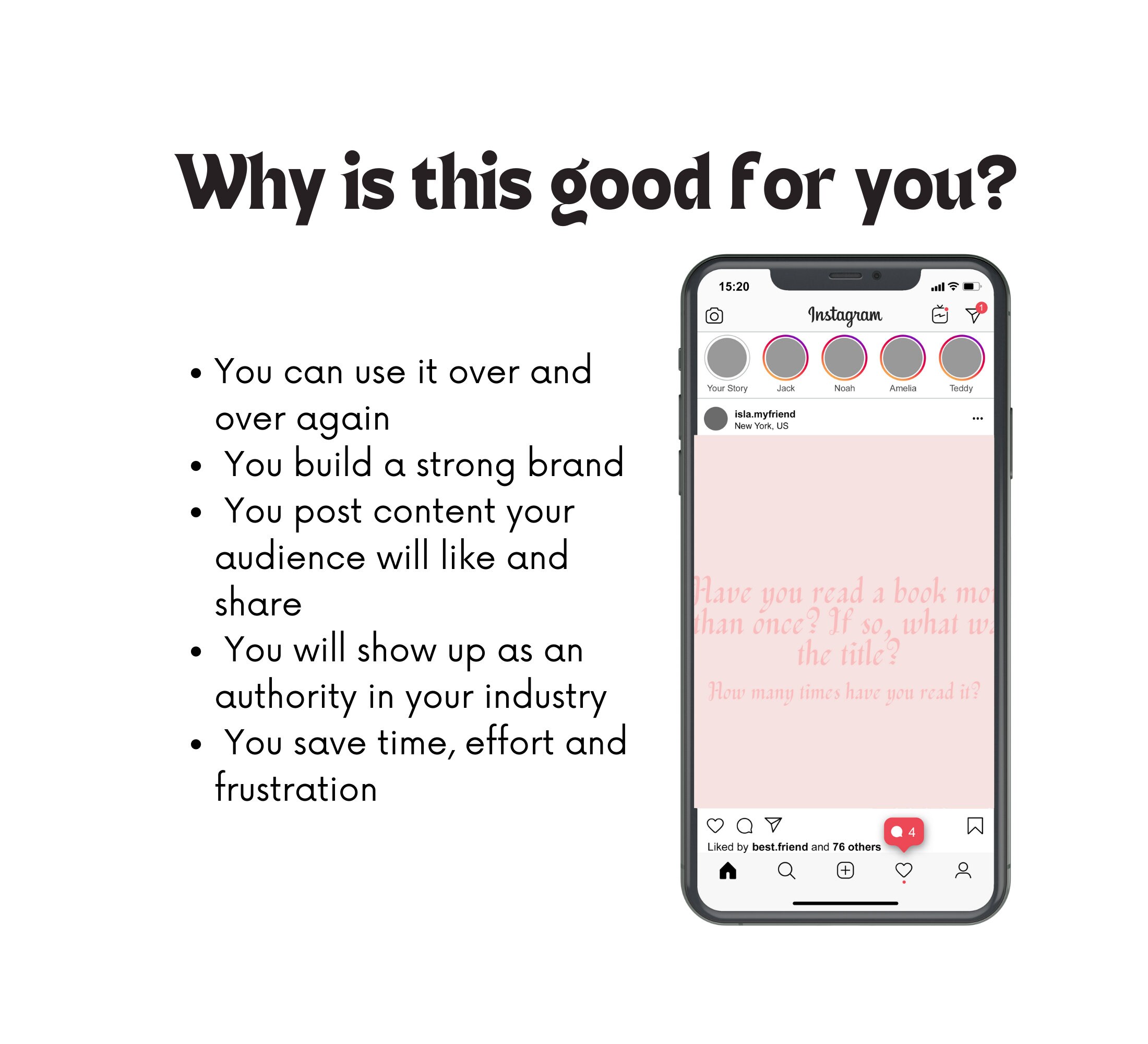 100 Instagram Post Template | Editable Bookish Questions | Instagram ...