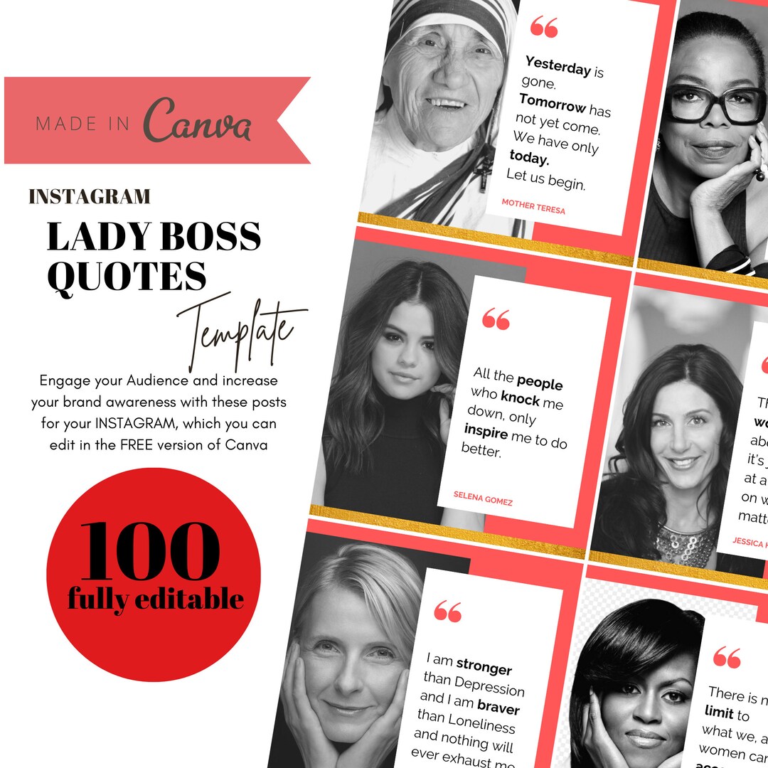 100 Quotes for Instagram and Social Media Inspiring Women and Lady Boss ...