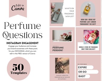 50 Perfume Did You Know Instagram Template Perfume Social Media Post ...