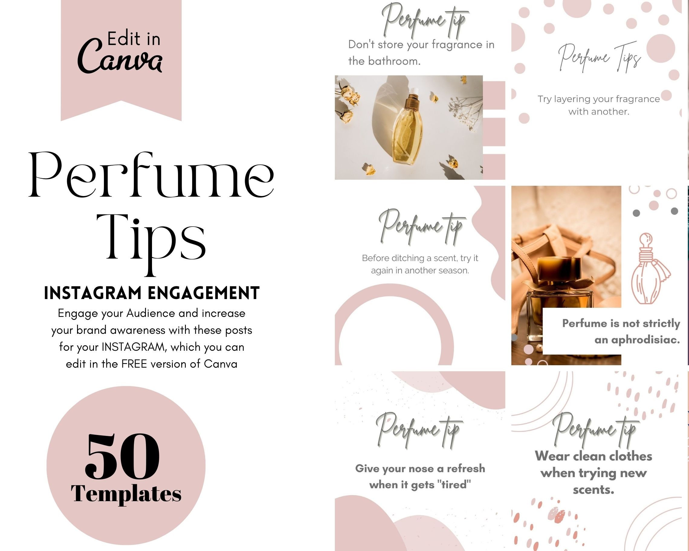 50 Perfume Tips Instagram Template Perfume Social Media Post Perfume ...