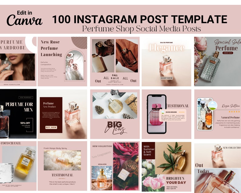 100 Perfume Business Instagram Template Perfume Social Media Post ...
