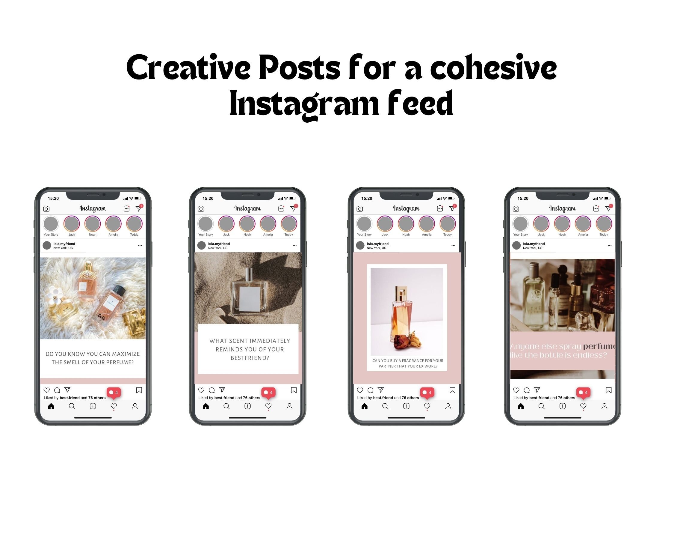 50 Perfume Questions Instagram Template | Perfume Social Media Post ...
