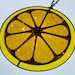 Large Stained Glass Lemon Slice Sun Catcher Ornament Glass - Etsy