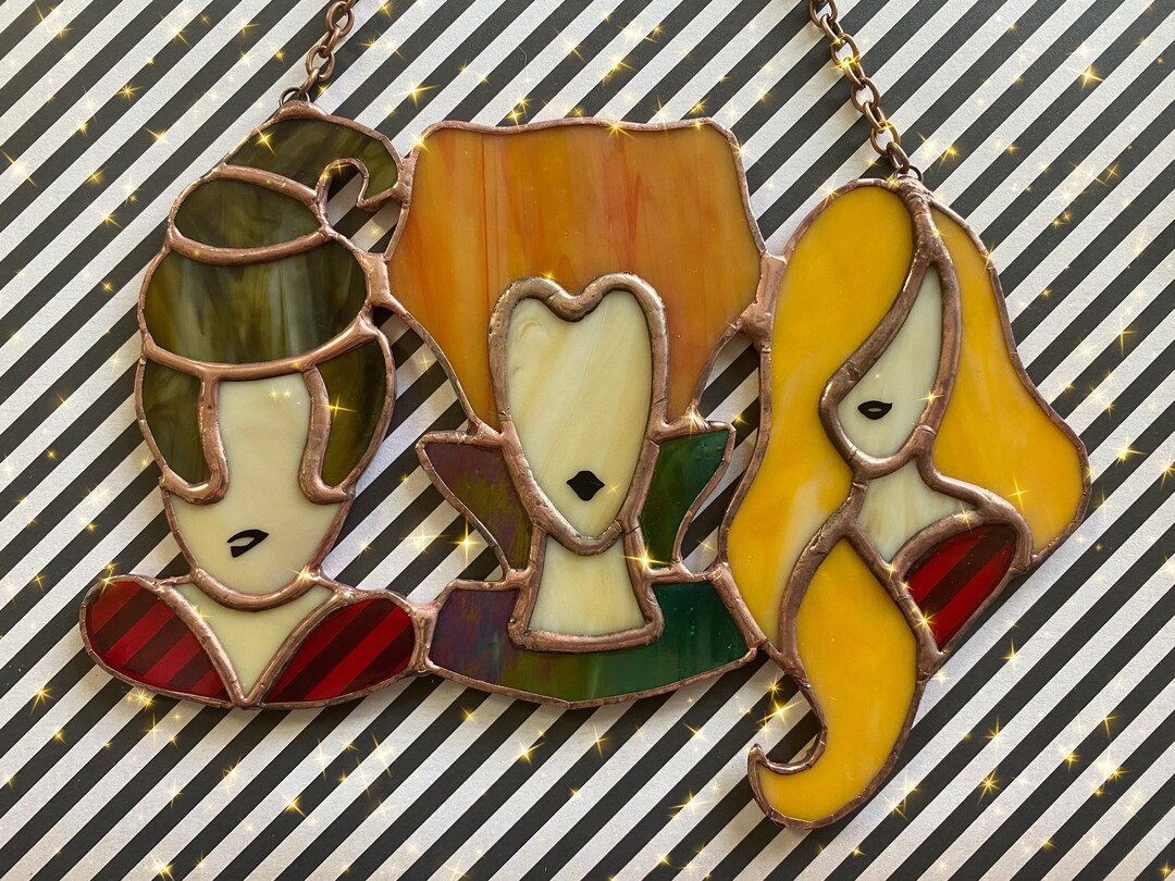 Sanderson Sisters Stained Glass Suncatcher: Hocus Pocus Halloween Decor ...