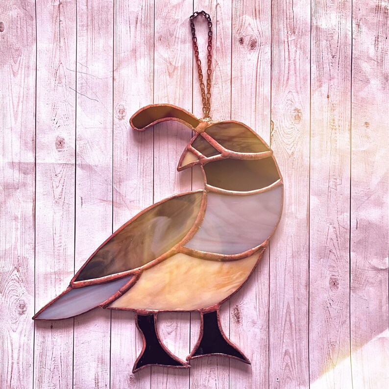 Stained Glass Quail Bird Ornament Decoration Suncatcher - Etsy
