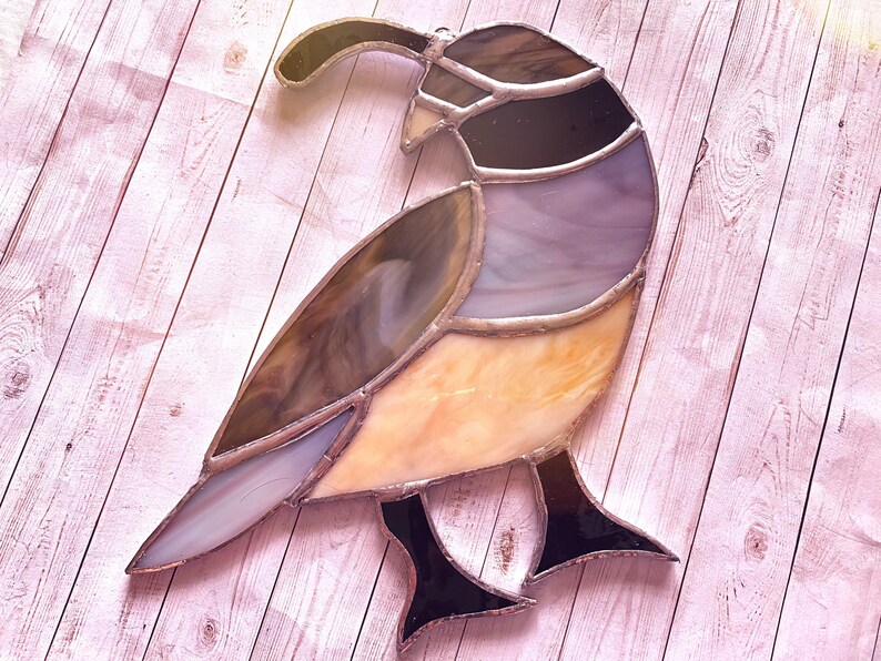 Stained Glass Quail Bird Ornament Decoration Suncatcher - Etsy