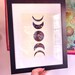 Pressed Flower Moon Phases Framed Artwork Vertical or Horizontal Layout ...