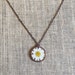 Real Daisy Stained Glass Necklace Choice of Chain Length - Etsy