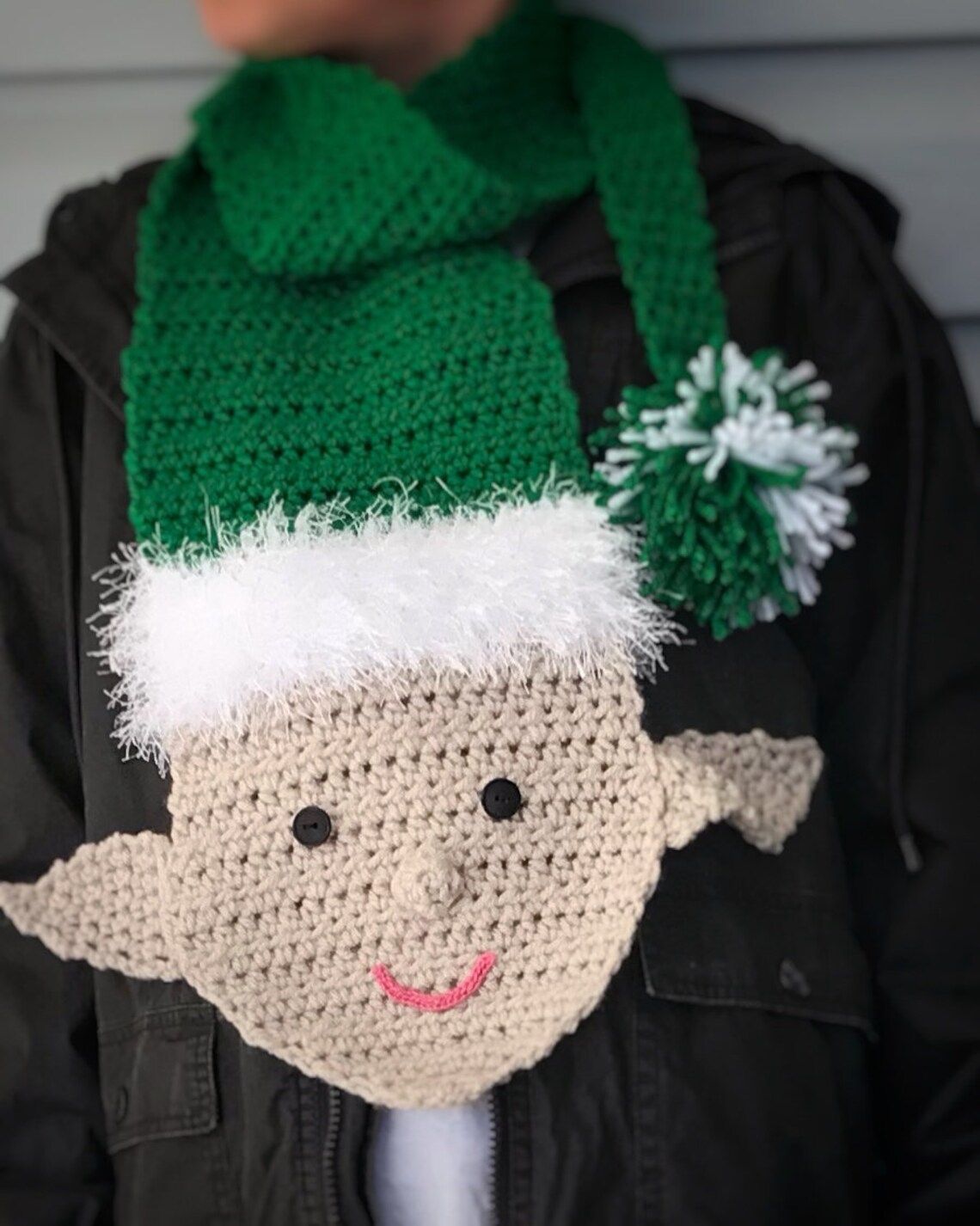 PATTERN: Cheeky Elf Kids Scarf// Kids Christmas Scarf// Christmas Scarf ...