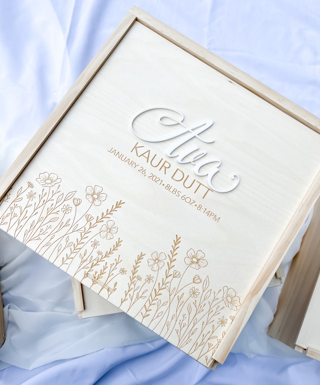 Baby Box, Baby Keepsake Box, New Born Baby Gift, Engraved Baby Memory ...
