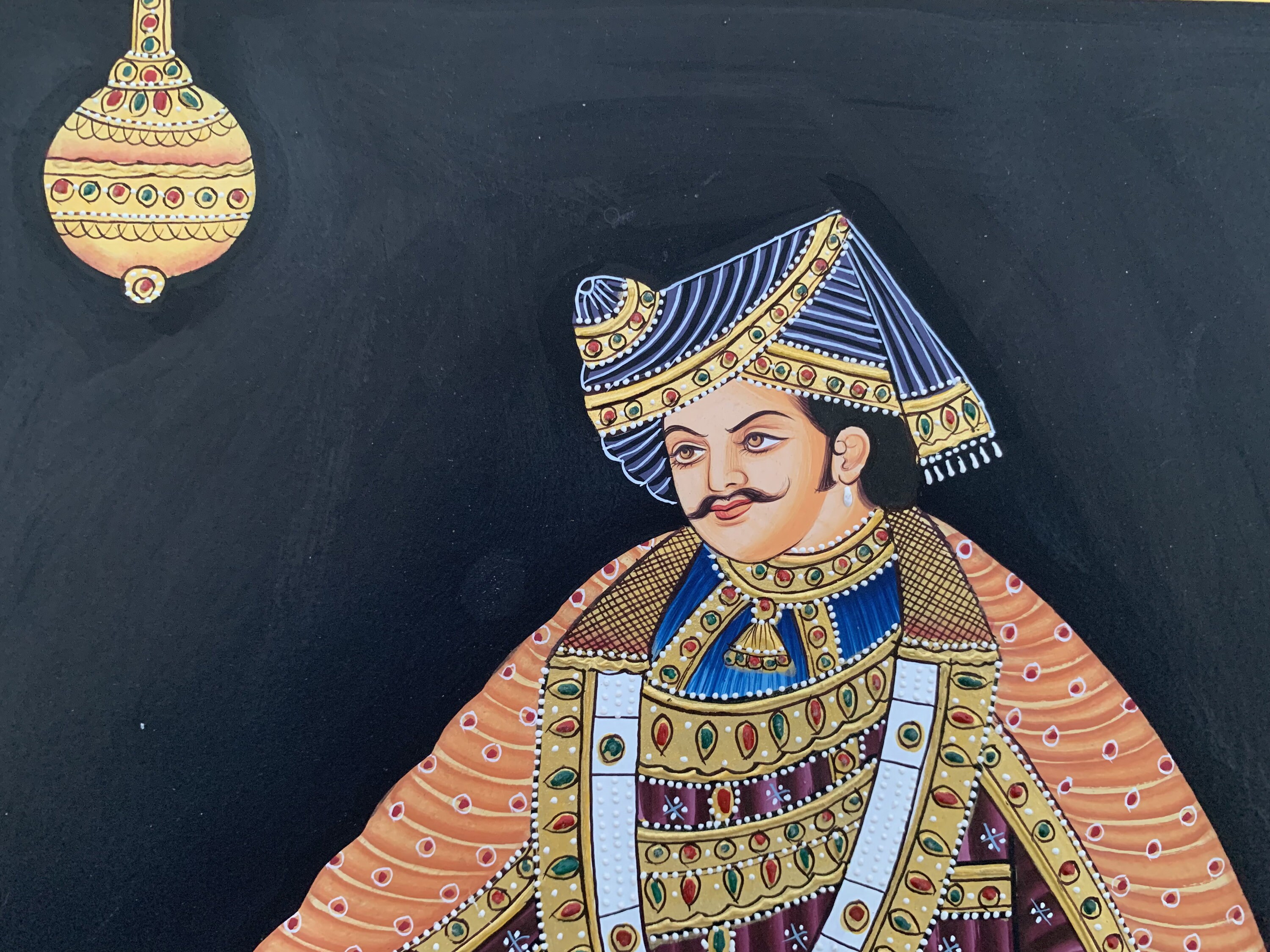 Rajasthani Maharaja Miniature Handmade Painting with frame for Wall ...