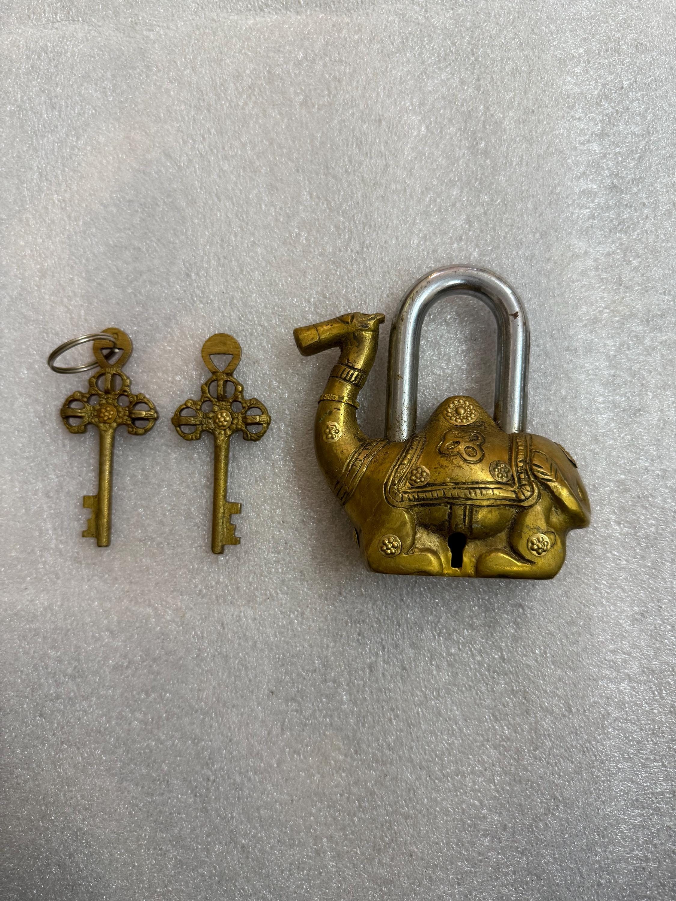 Brass Camel Lock, Vintage Safety Lock, Camel Shaped Lock, Vintage ...