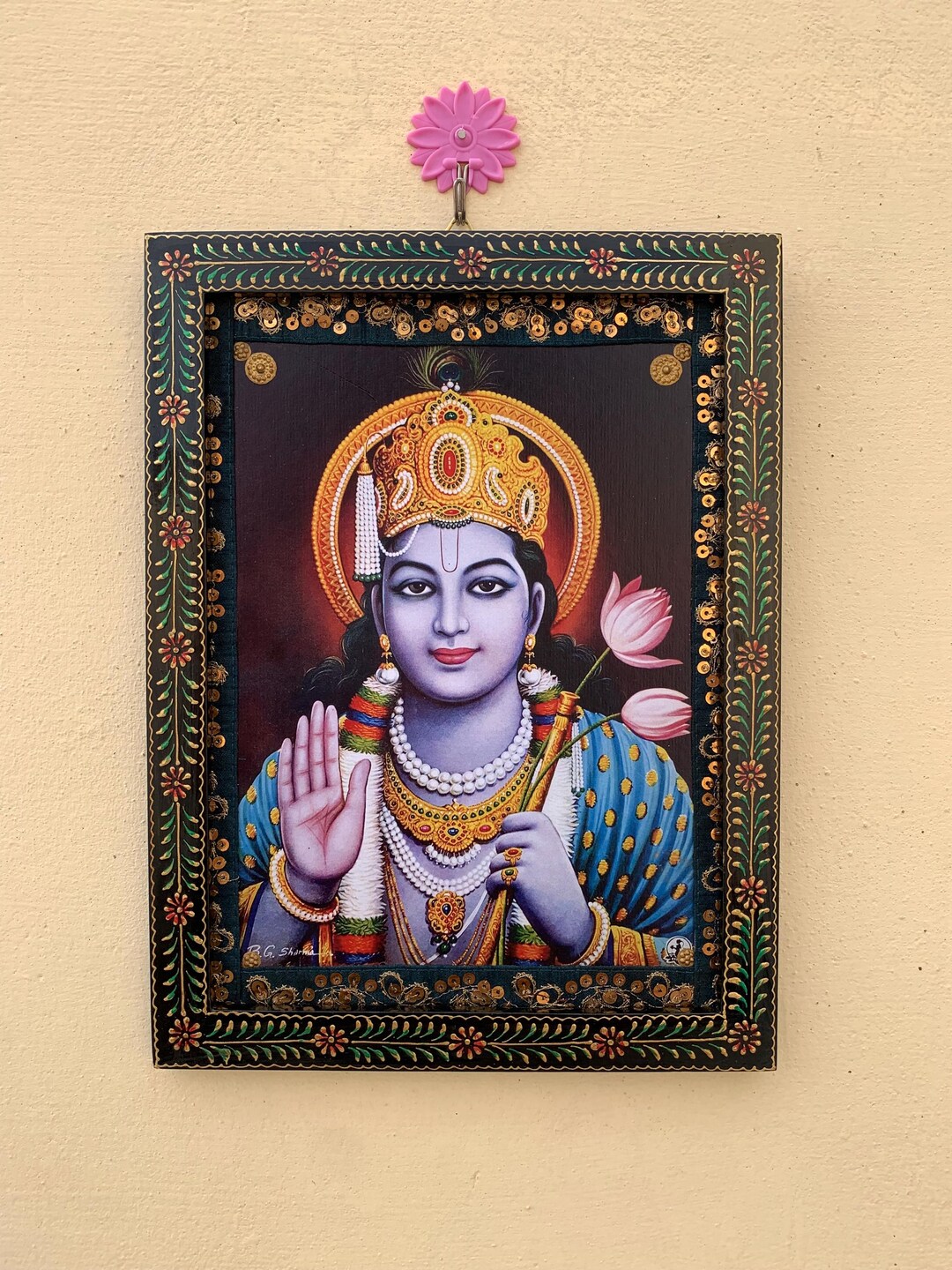 Lord Rama Photo Frame, Bhagwan Ram Vintage Old Photo, Indian Deities ...