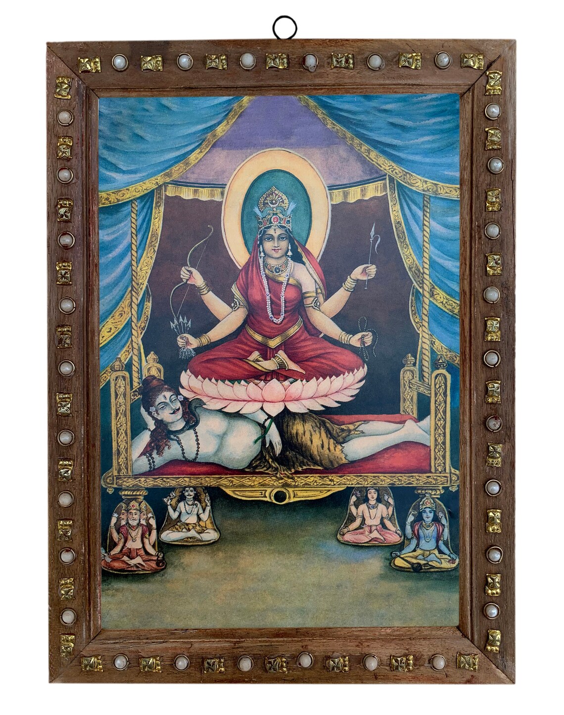 Shiva Photo Frame Shiva With Goddess Bhuvaneshwari Devi | Etsy