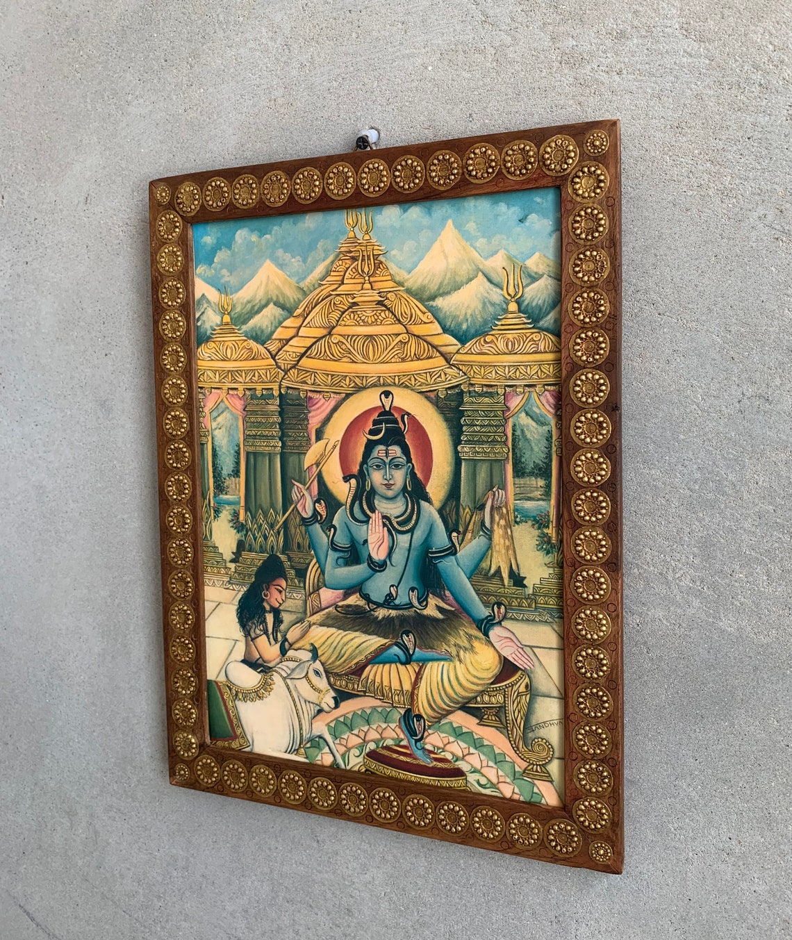 Vintage God Shiva Photo Frame Mahadev Shankar Picture Frame | Etsy