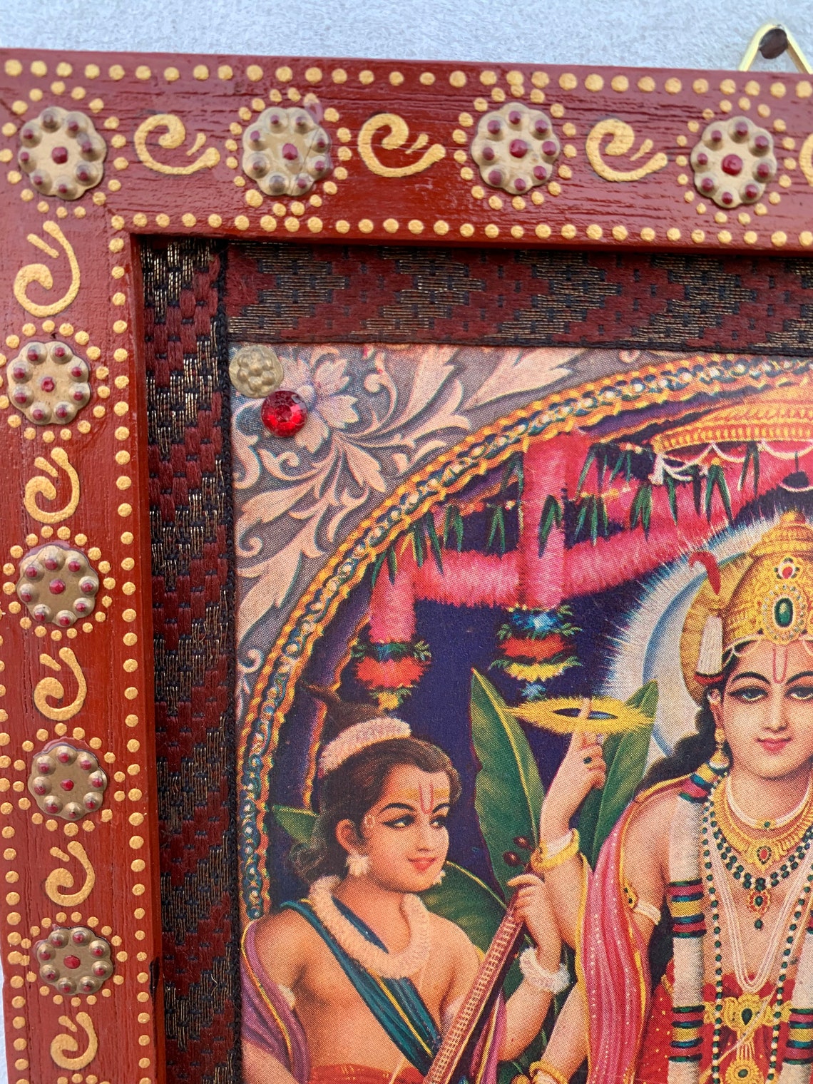 Vintage Lord Vishnu Photo A Frame of Satyanarayn God Pooja - Etsy