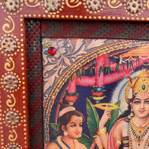 Vintage Lord Vishnu Photo, A Frame of Satyanarayn God Pooja, India God ...