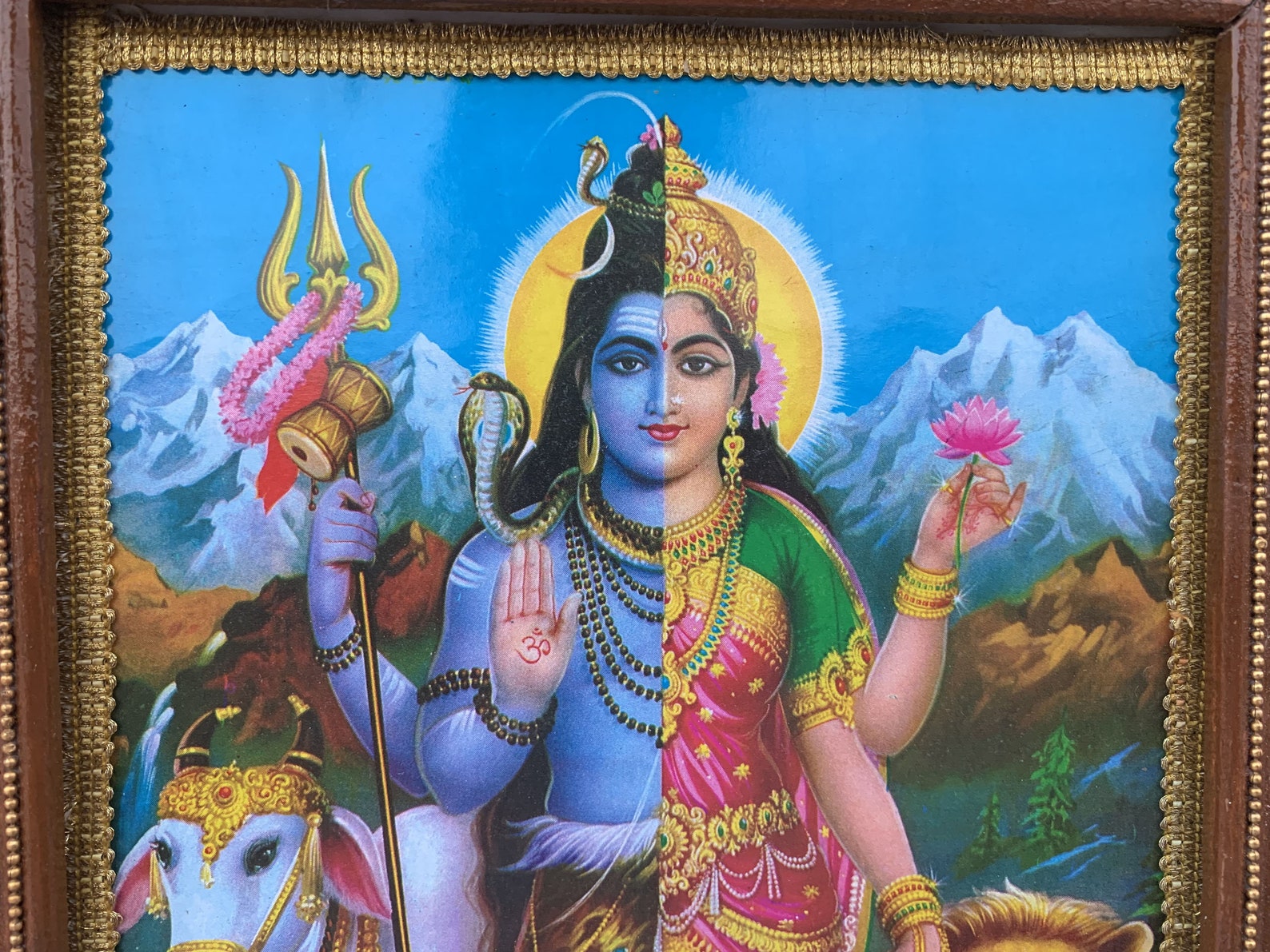 Shiva Parvati Photo Frame Ardhanari Handmade Photo Frame - Etsy UK