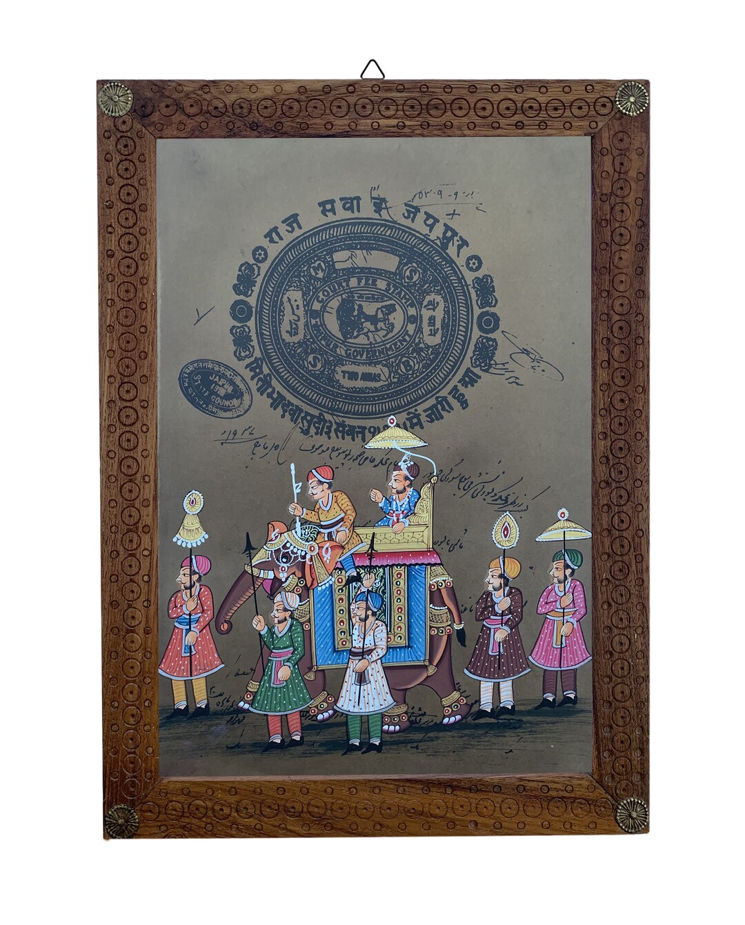 Old Rajasthani King Procession Painting, Indian Miniature Handmade ...