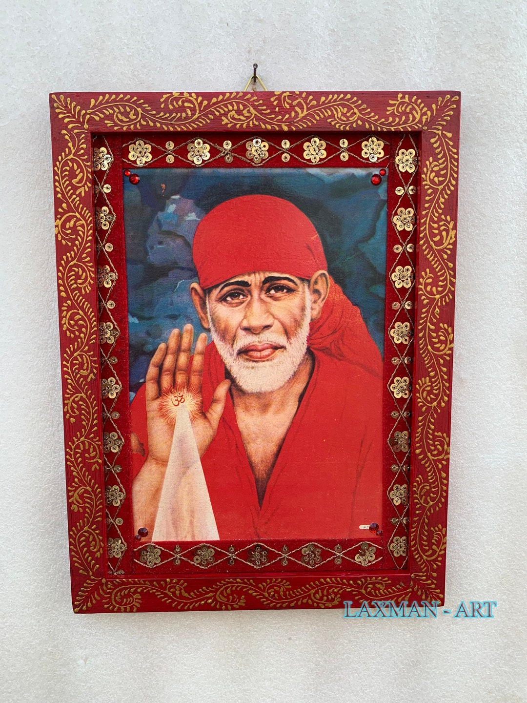 God Picture Frame, Lord Shree Sai Baba Ji Photo Frame Hindu God Photo ...