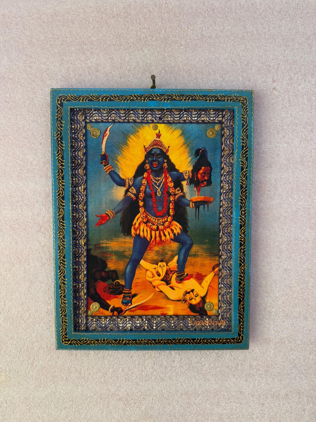 Picture Frame Kali, Vintage Indian Hindu Goddess Photos, Indian Deity ...
