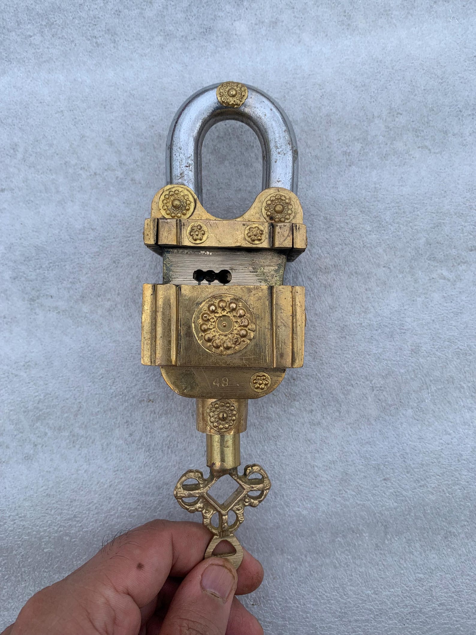 Handmade Brass Puzzle Lock: Vintage Style Security Lock With Keys - Etsy