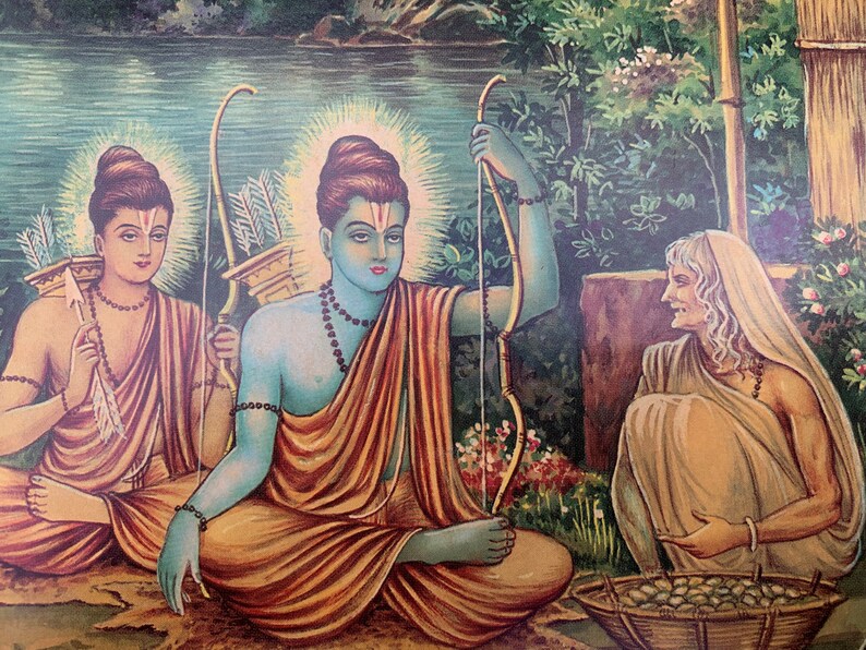 Rama Laxman Photo Frame Ram Lakshman in Shabari Ashram in a | Etsy