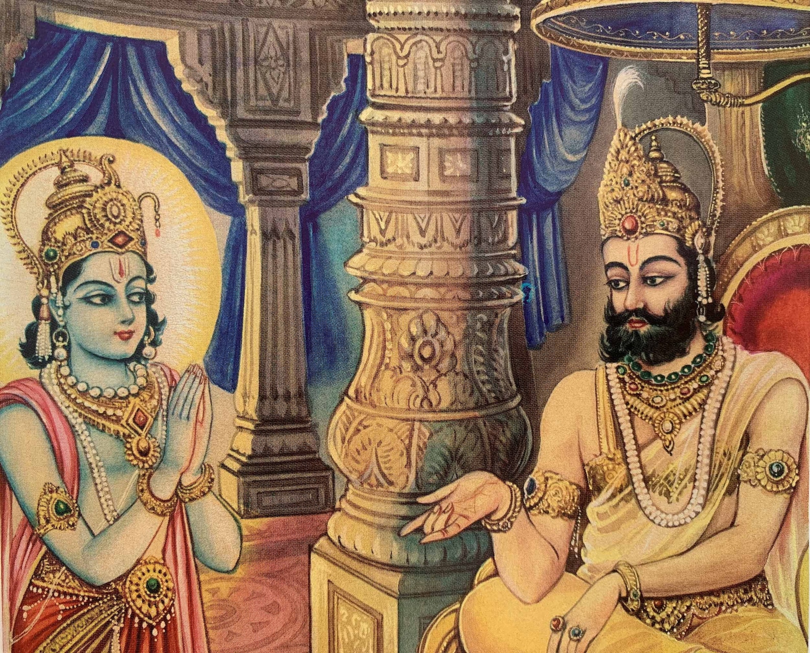 Rama Dasharatha Photo A Scene From Ramayana Vintage Indian | Etsy