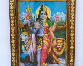Shiva Parvati Photo Frame Shiv Parvati Vivah/marriage - Etsy