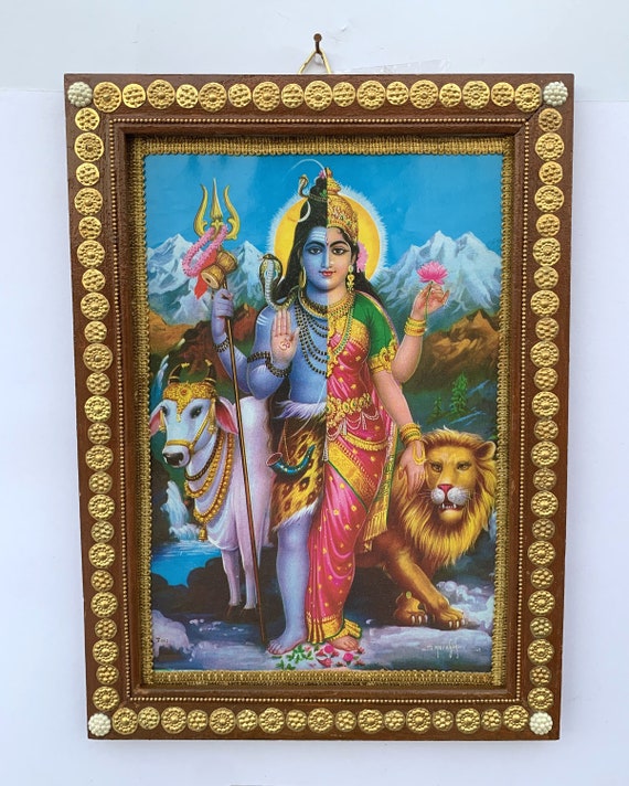 Shiva Parvati Photo Frame Ardhanari Handmade Photo Frame | Etsy