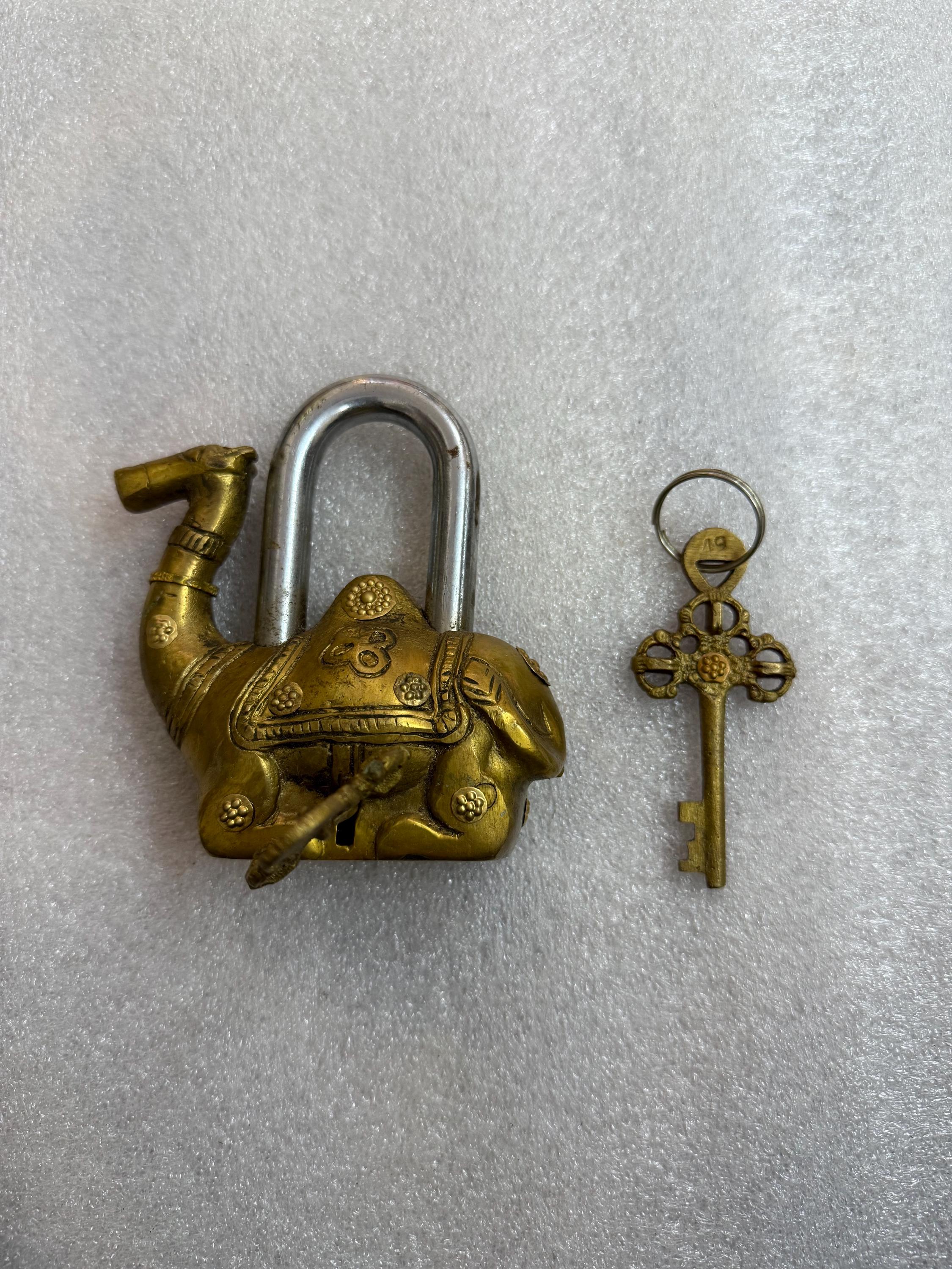 Brass Camel Lock, Vintage Safety Lock, Camel Shaped Lock, Vintage ...