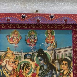 Shiva Parvati Photo Frame, Shiv Parvati Vivah/marriage Handmade Photo ...