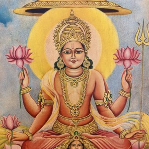 God Suryadev Photo Deity Sun Vintage Picture Frame Indian - Etsy