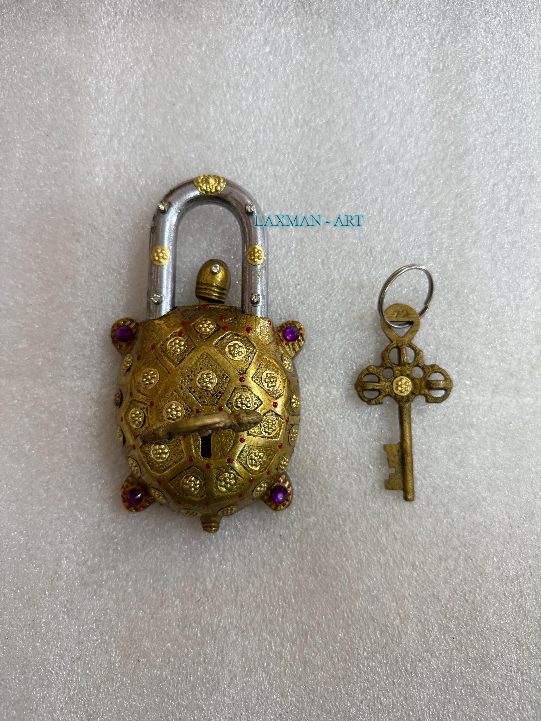 Vintage Lock, Brass Turtle Lock, Tortoise Lock, Old Indian Home Decor ...