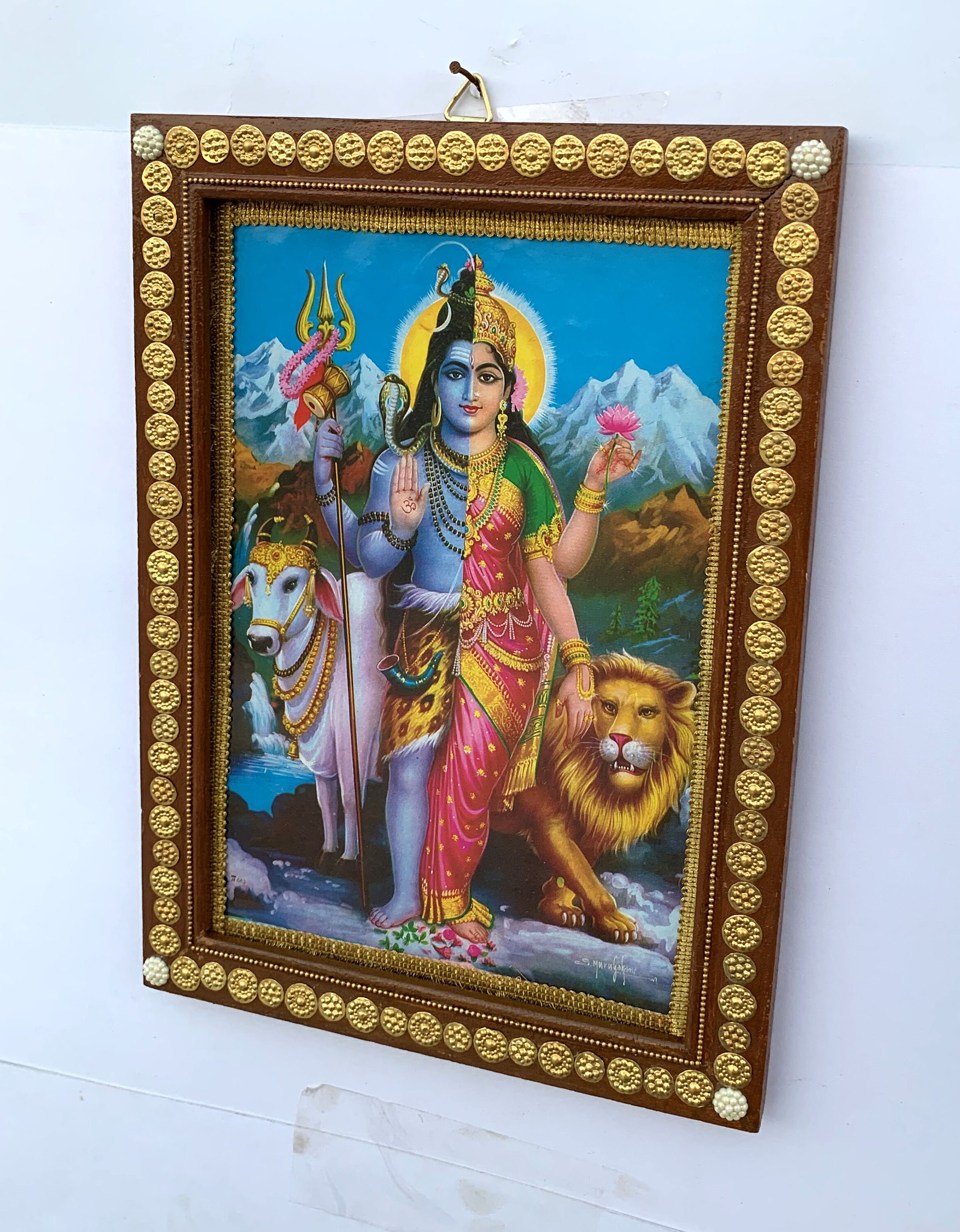 Shiva Parvati Photo Frame Ardhanari Handmade Photo Frame - Etsy UK