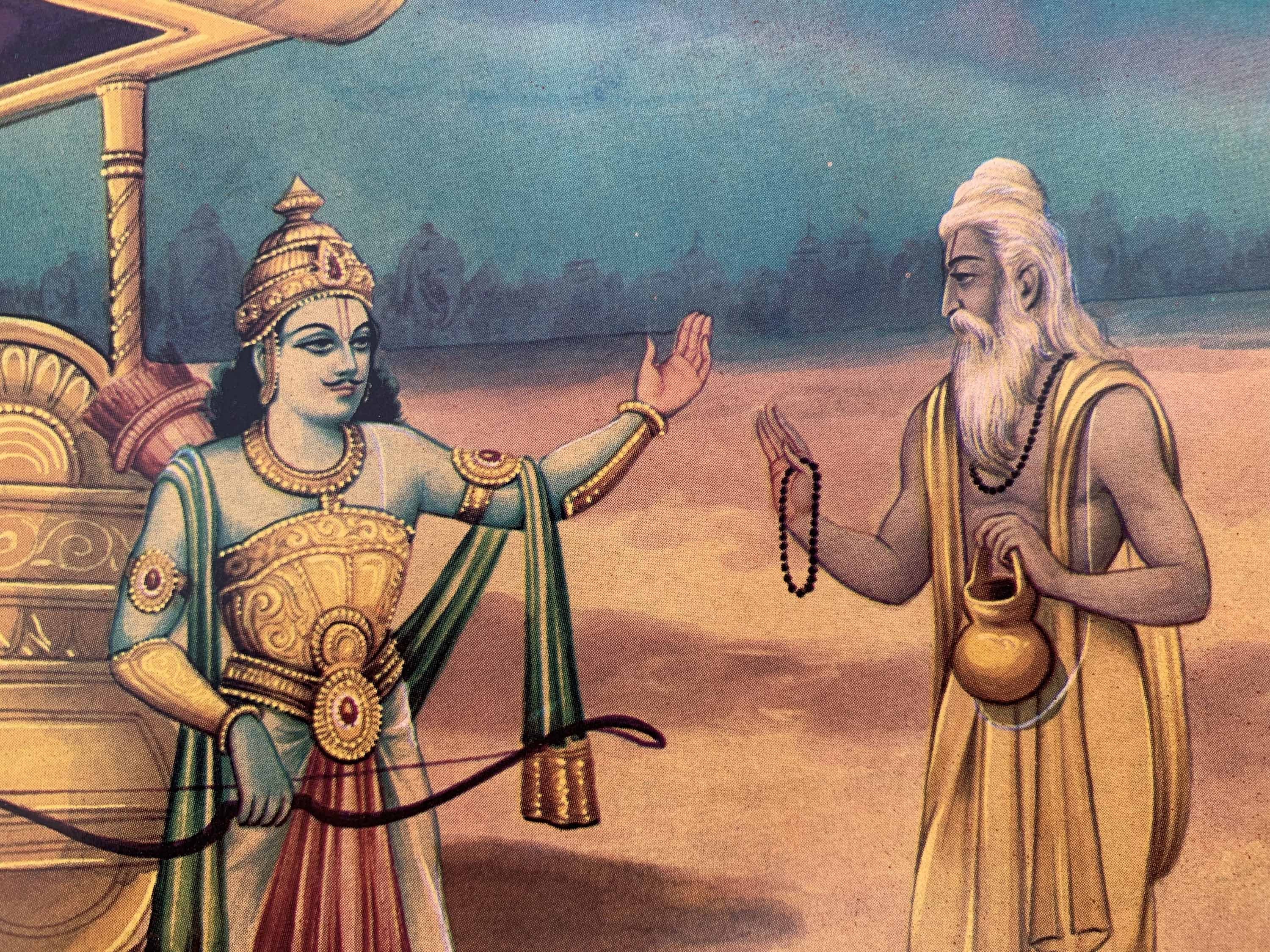 Arjun Dronacharya Photo A Scene From Mahabharat Indian Hindu - Etsy ...