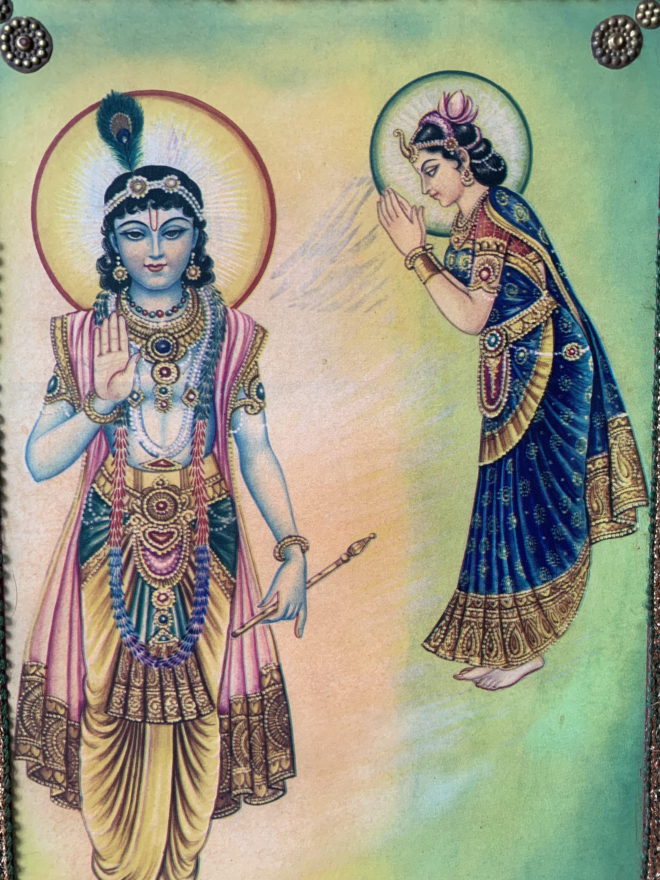 Krishna Photo Frame Krishna Vintage Photo Indian Deities - Etsy