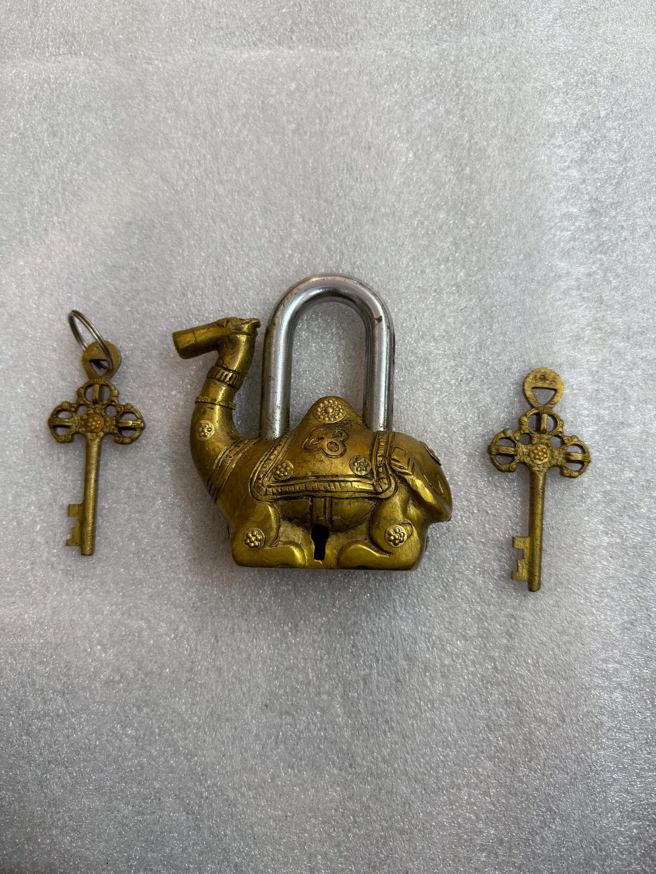 Brass Camel Lock, Vintage Safety Lock, Camel Shaped Lock, Vintage ...